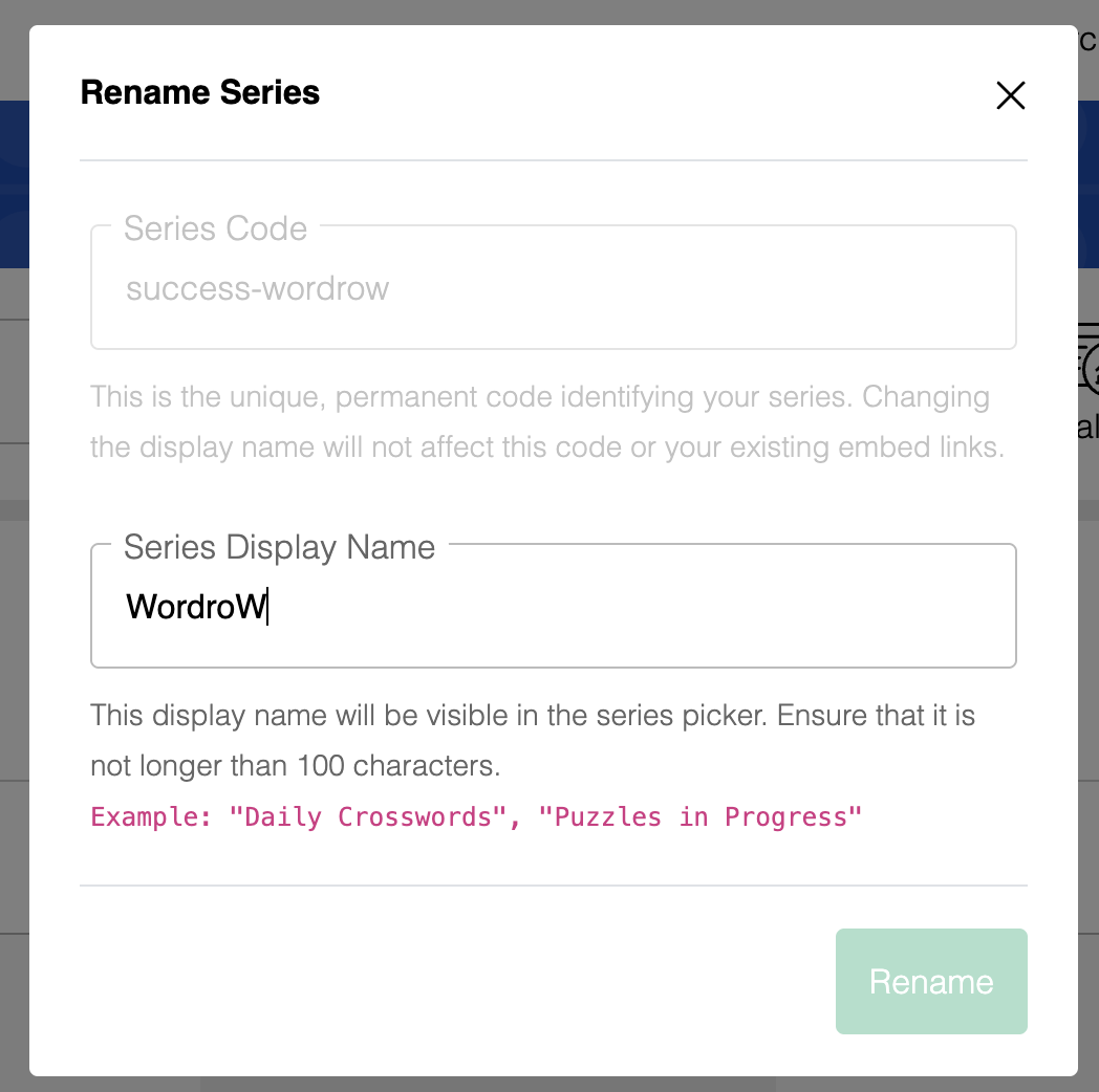 Managing a series | PuzzleMe Help Center